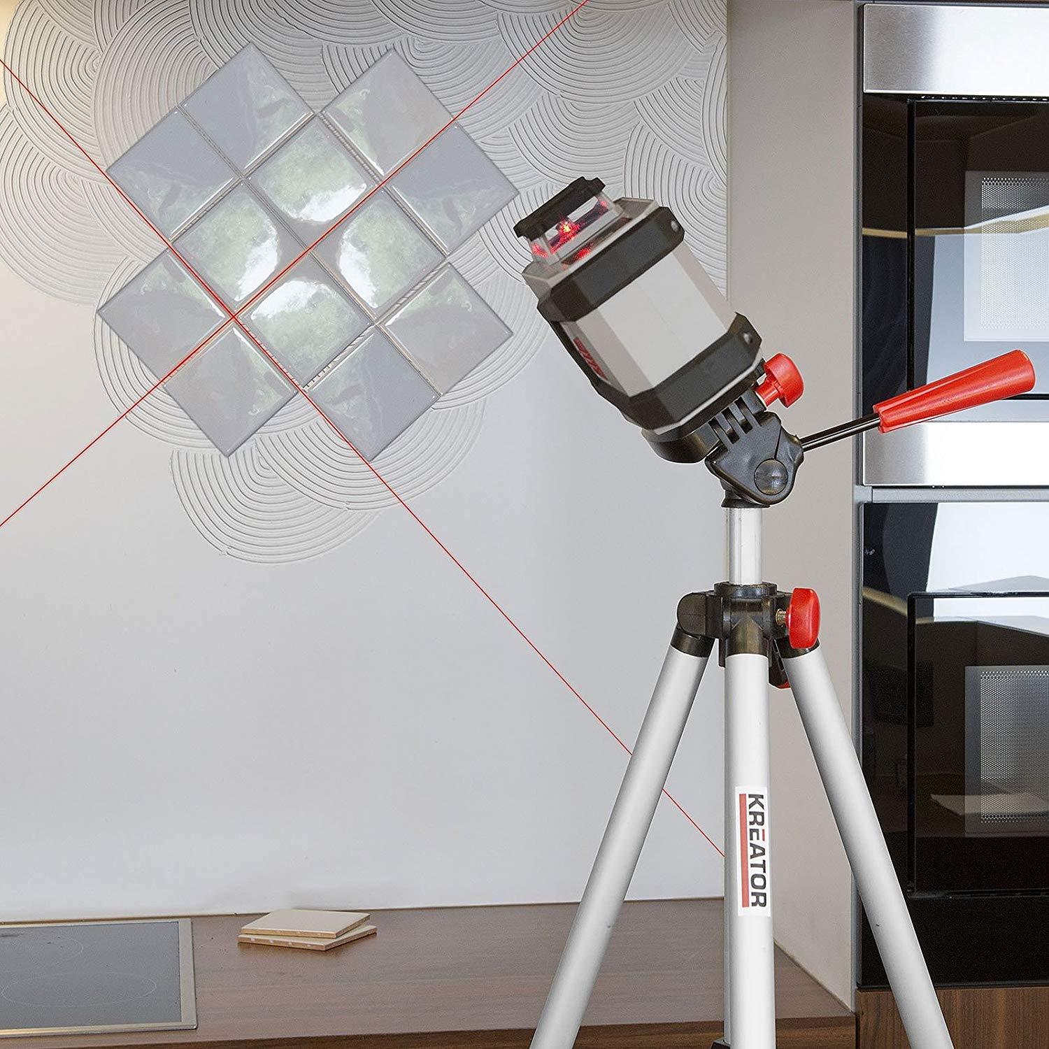 Niveau laser 10m 2l avec trepied ref: krt706230 t1 ** KREATOR | Assly ...
